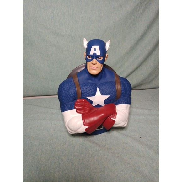 Marvel | Toys | Marvel Disney Captain America Vinyl Bust Bank By ...
